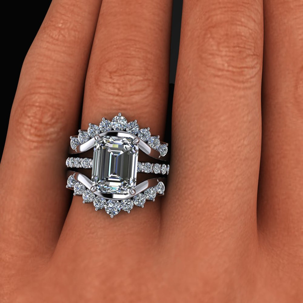 custom sage wedding bands, lab grown diamonds – J Hollywood Designs
