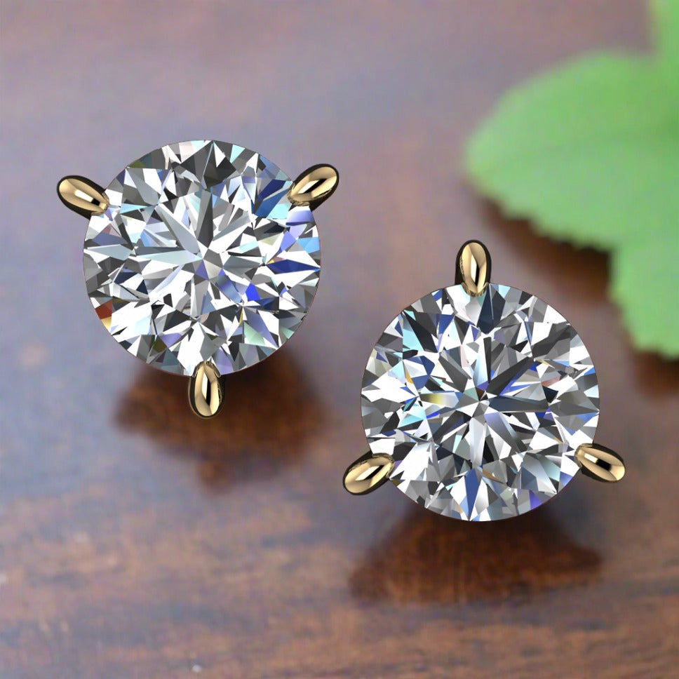 1.5 carat diamond stud earrings - lab grown diamond earrings – J ...